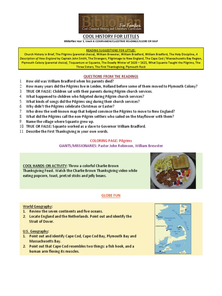 Early Modern Cool History For Littles Sample | PDF | Plymouth Colony ...