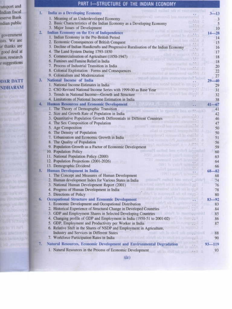 Overview of Indian Economy Concepts | PDF