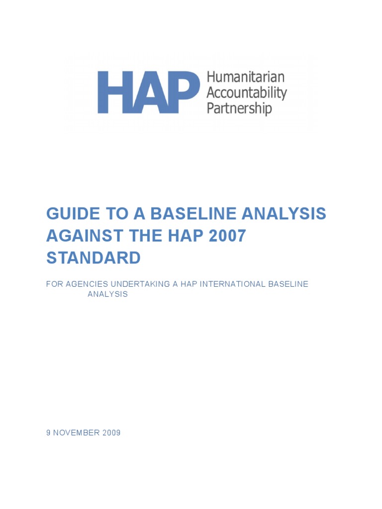 HAP 2007 Baseline Analysis Guide | PDF | Business