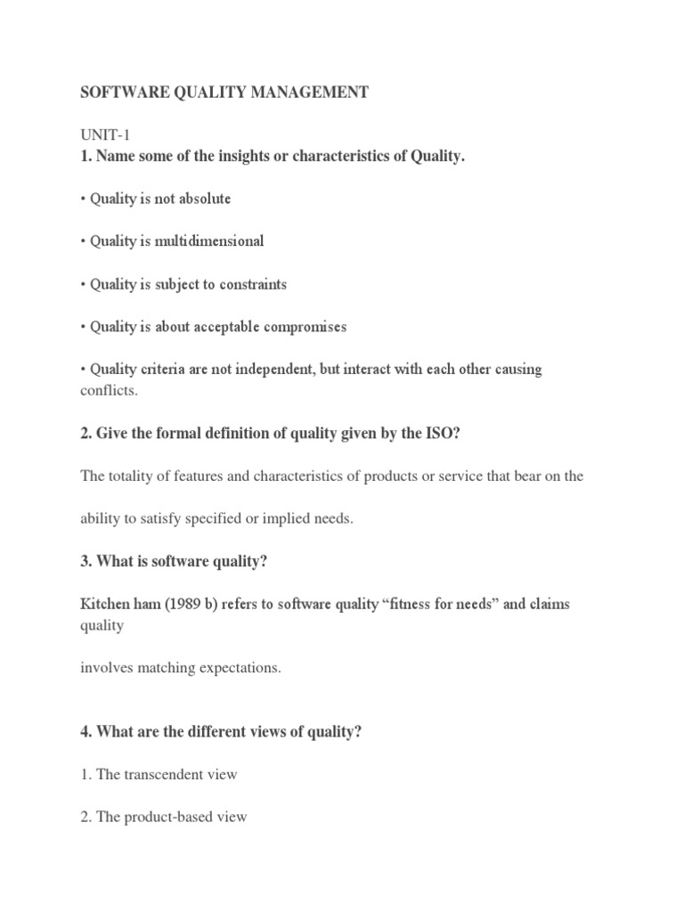 Software Quality Management | PDF | Software Quality | Reliability Engineering