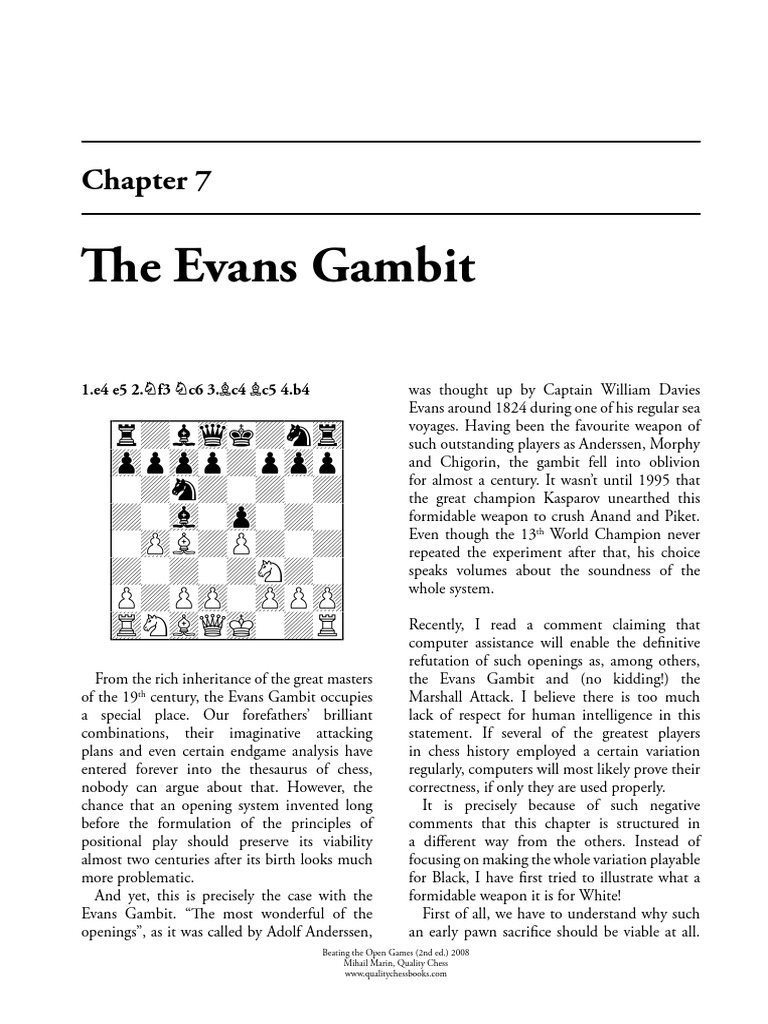 Evans Gambit | PDF | Game Theory | Traditional Board Games