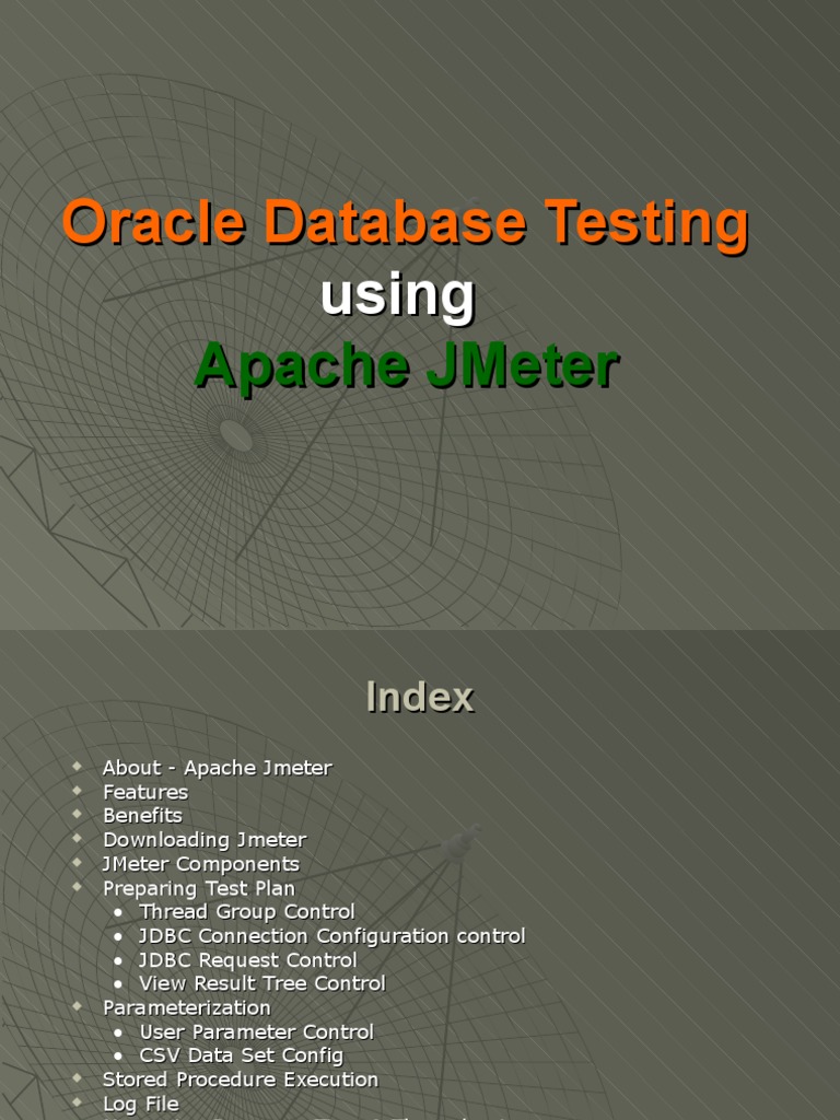 Jmeter Oracle Database Testing Pdf Parameter Computer