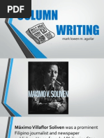 How To Write Columns | PDF | Journalism | News
