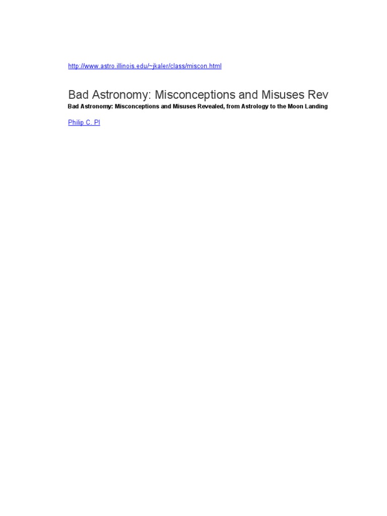 Debunking Astronomy Myths Explained | PDF