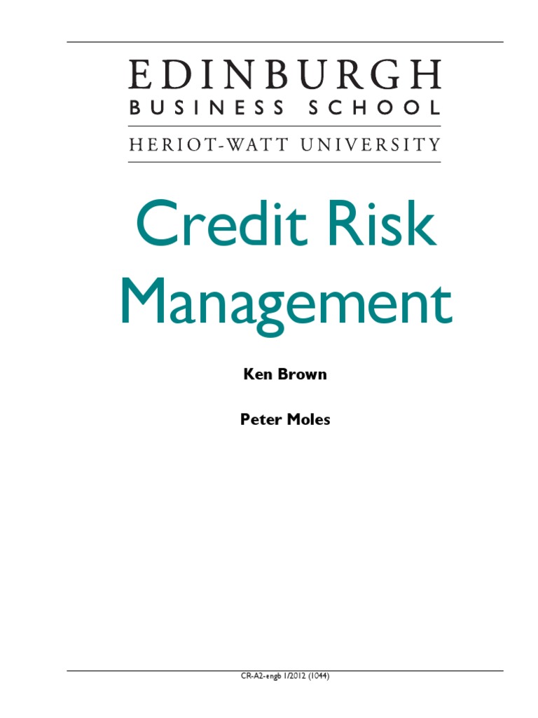 Credit Risk Management Principles | PDF | Credit Risk | Bond Credit Rating