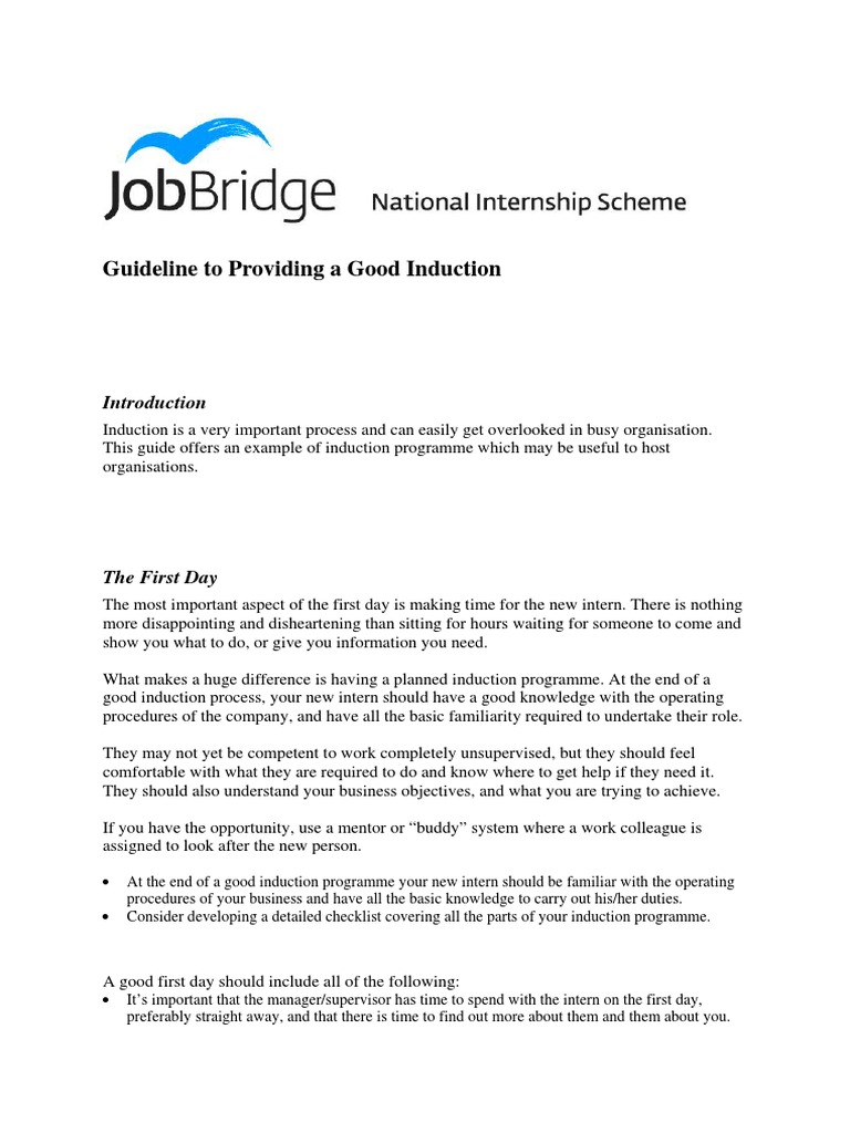 Guideline To Providing A Good Induction | PDF | Occupational Safety And ...