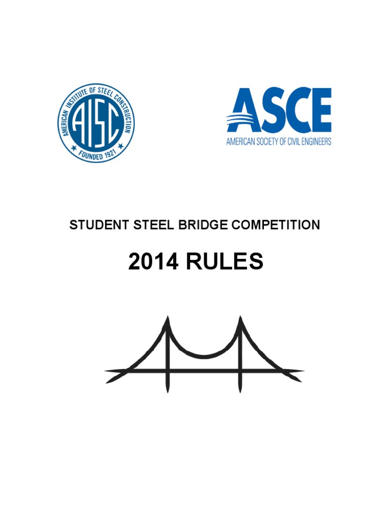 ASCE Steel Bridge Competition 2014 Rules | PDF | Nut (Hardware) | Screw