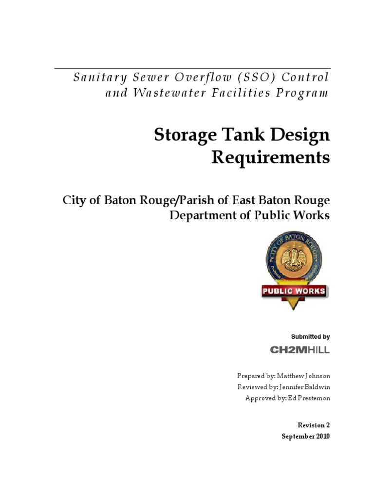 SSO Control Wastewater Tank Design Guidelines | PDF | Relay ...