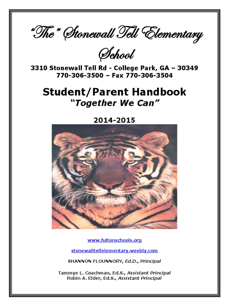 Stonewall Tell Elementary Handbook | PDF | Special Education | School Meal
