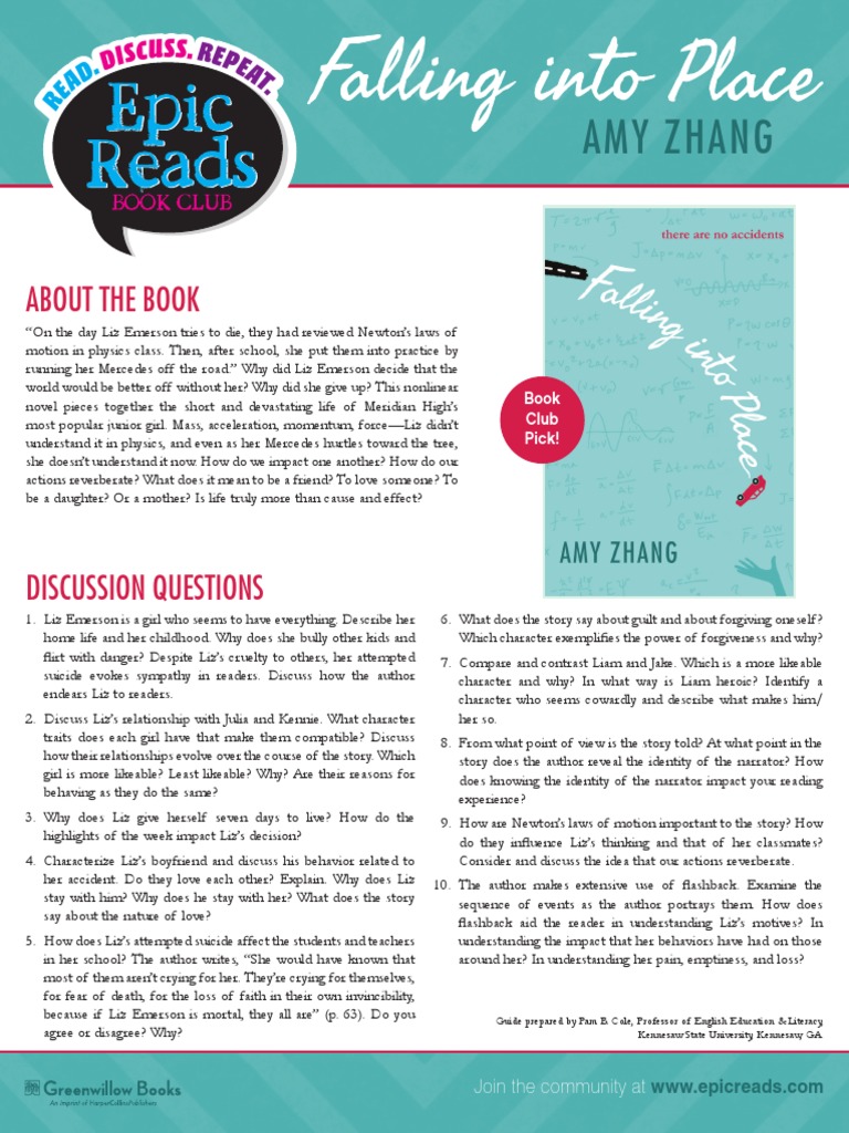 Epic Reads Book Club: Falling Into Place | PDF | Narration ...
