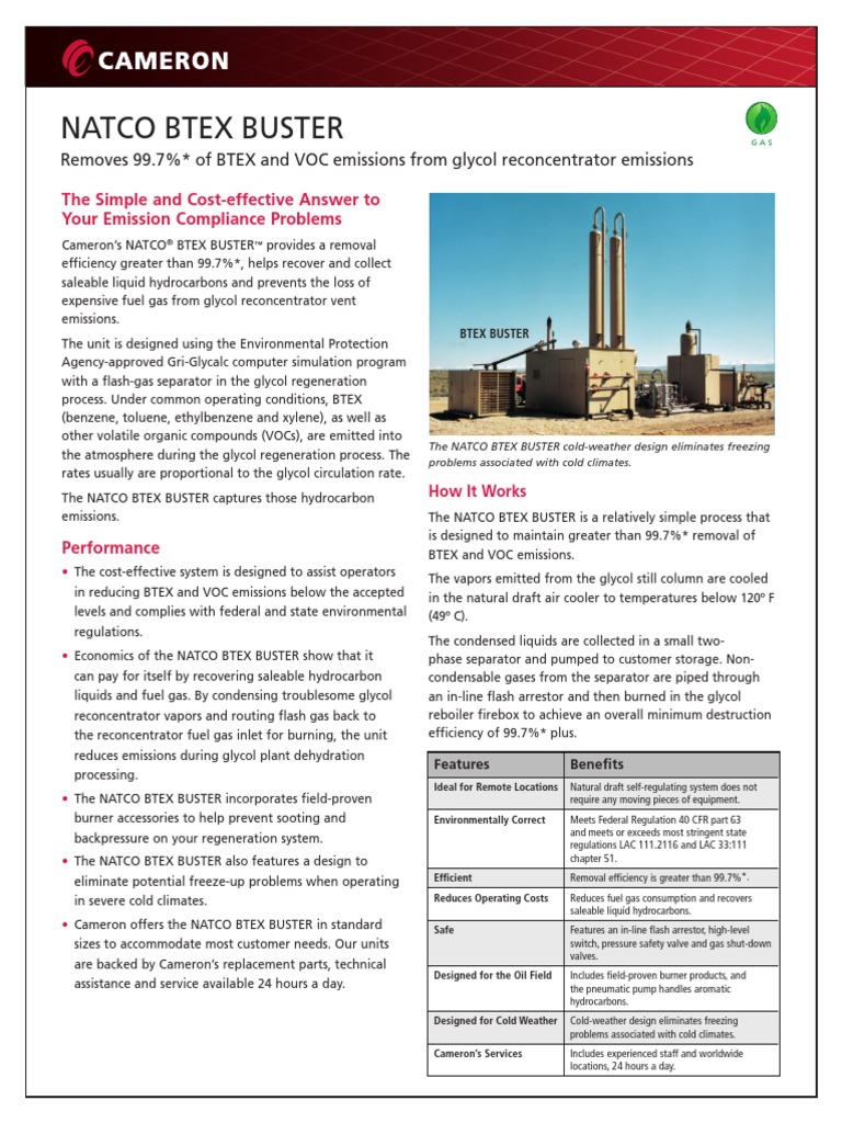 Btex Buster Brochure | PDF | Volatile Organic Compound | Valve