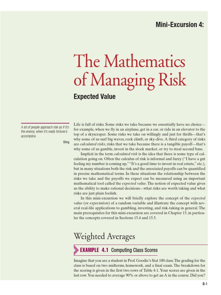 MEd PDF | PDF | Expected Value | Roulette