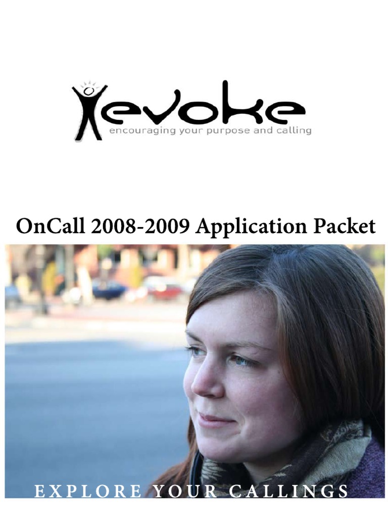 OnCall Program Application 2008-2009 | PDF