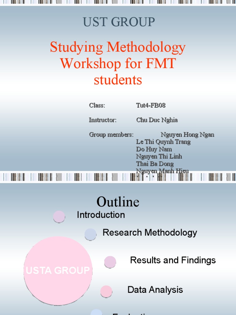 Studying Methodology Workshop For FMT Students | PDF | Statistical ...
