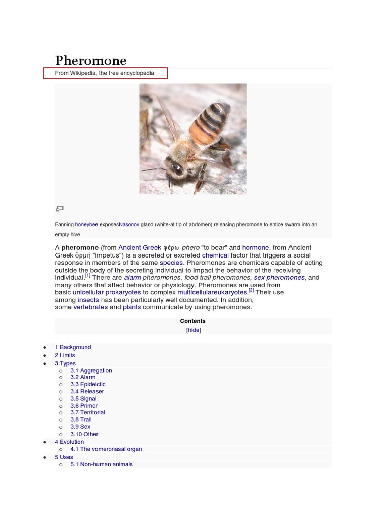 Pheromone | PDF | Pheromone | Zoology