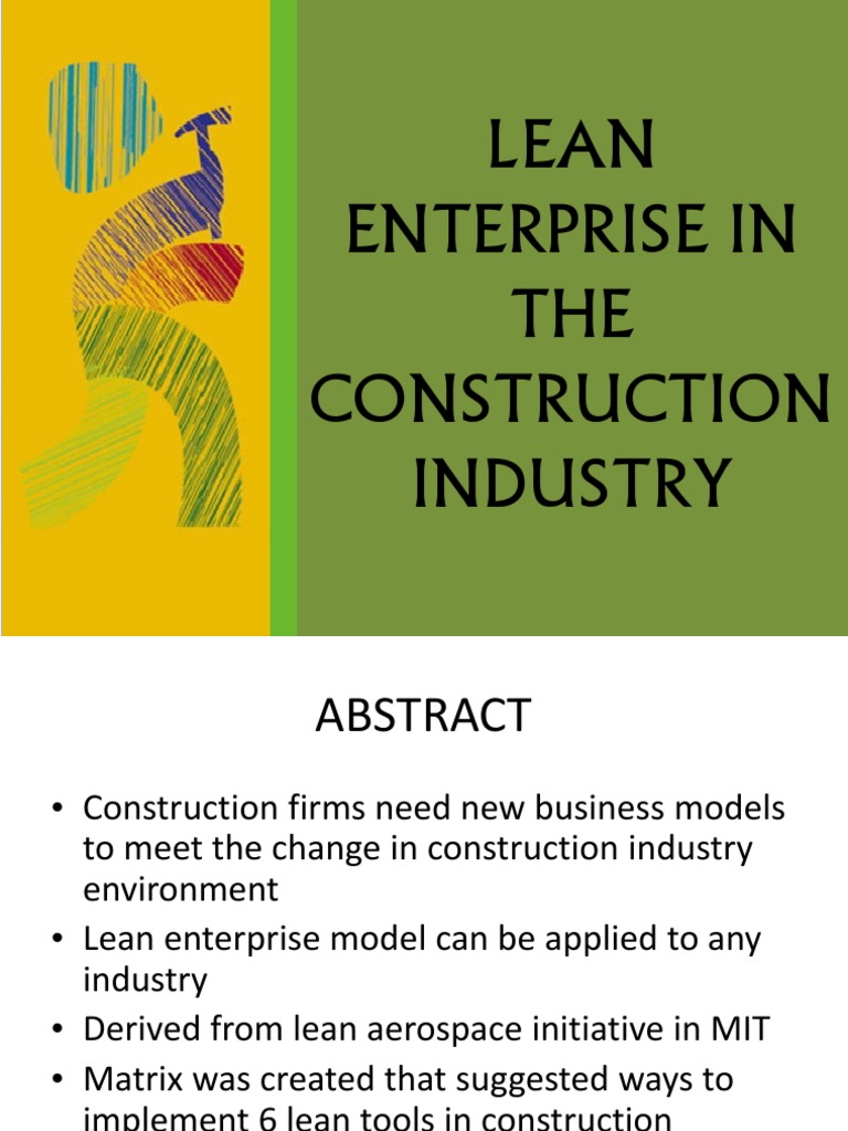 Lean in Construction | PDF | Lean Manufacturing | Supply Chain