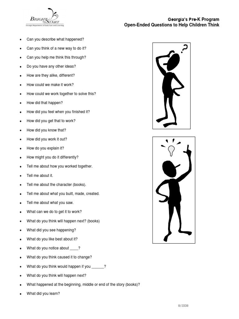 Open Ended Questions Sample | PDF | Narrative | Question