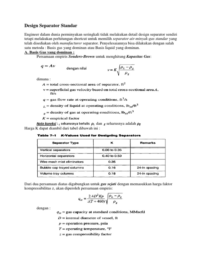 Separator Design | PDF