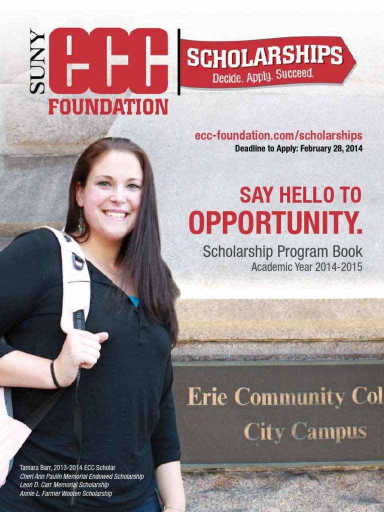 ECC 2014 Scholarship Book | PDF | College | Students