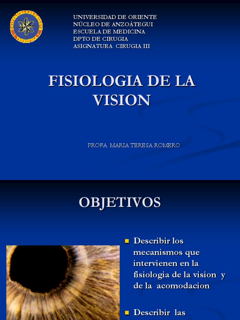 Fisiología de la visión: mecanismos y procesos involucrados en la ...