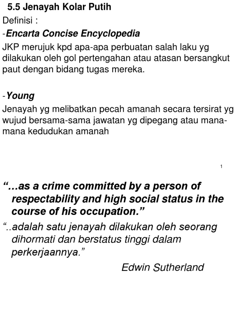 Jenayah Kolar Putih | PDF