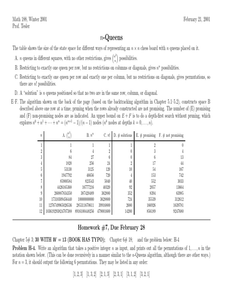 8 Queens | PDF | Combinatorics | Algorithms And Data Structures