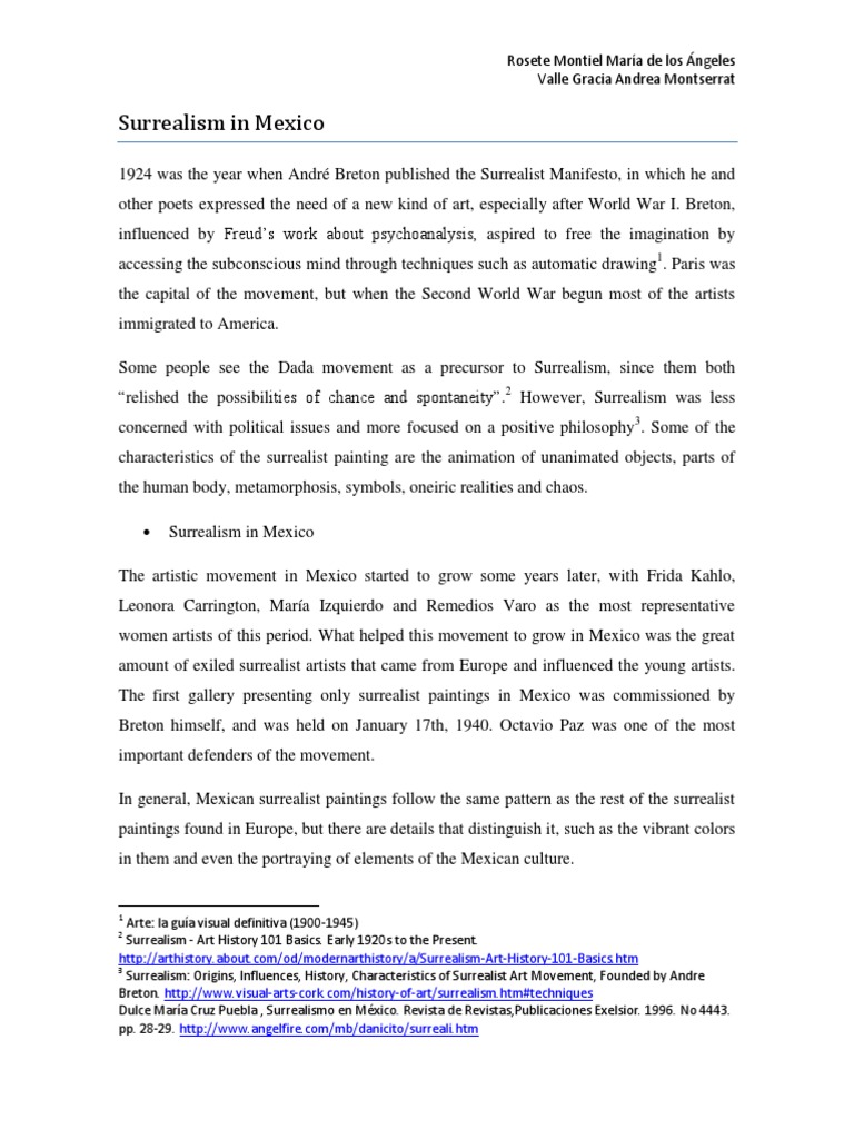 Surrealism in Mexico | PDF | Surrealism | Art Movements