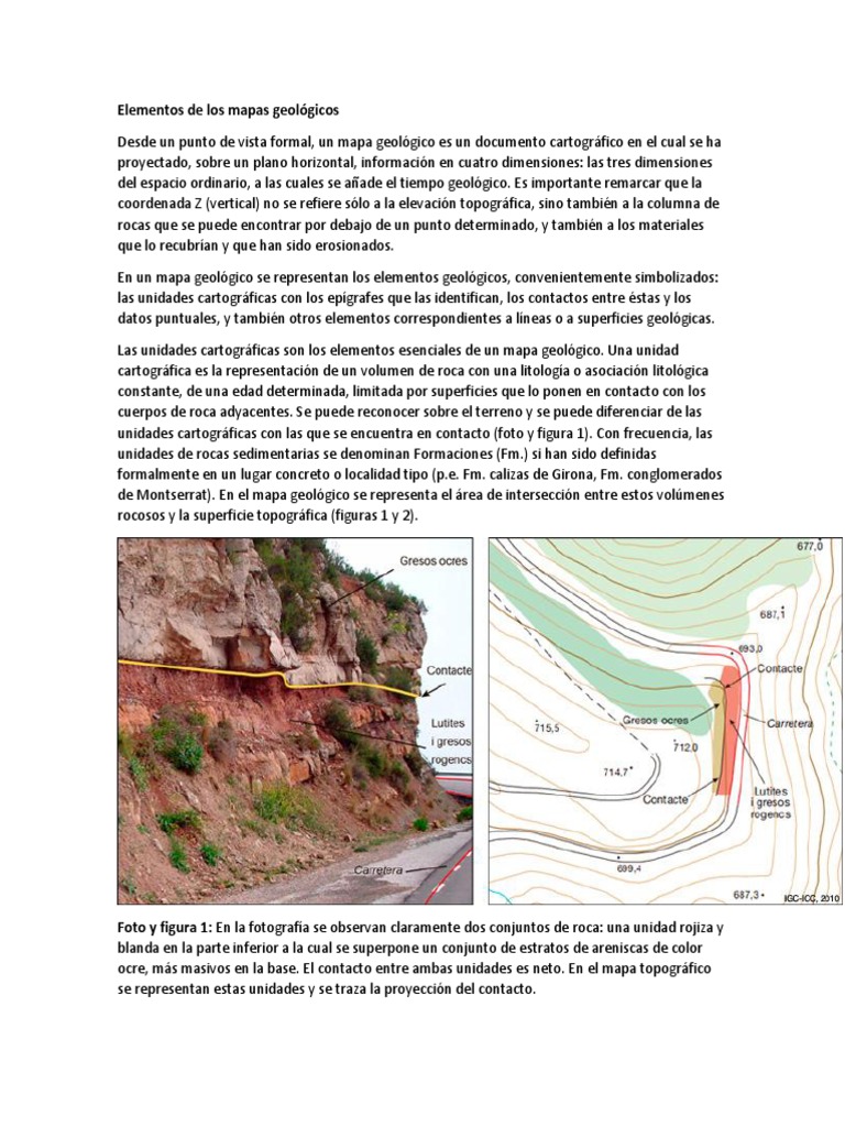 Elementos de Los Mapas Geológicos | Geología | Roca (geología)