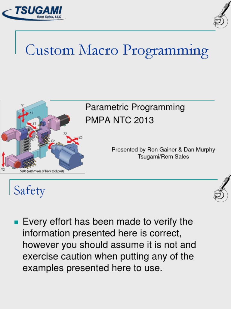 Cnc Macro Programming Workshop Parameter Computer Programming 