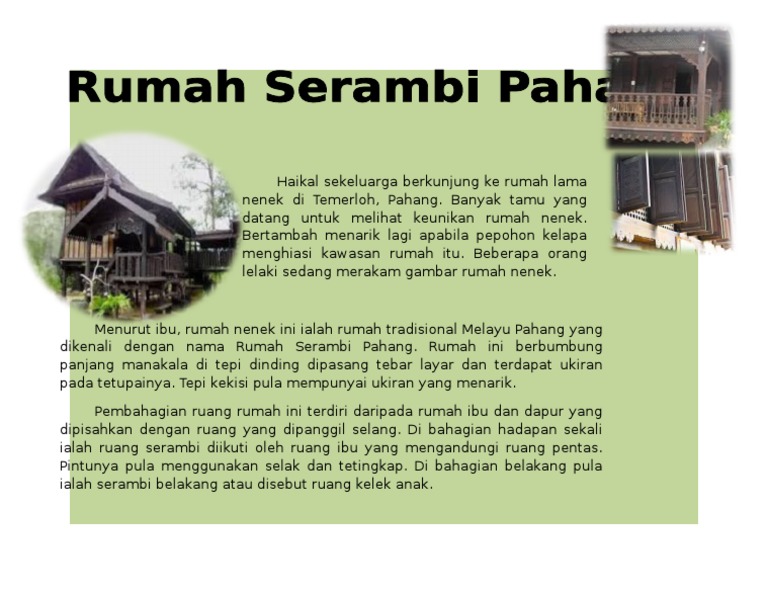 Rumah Serambi Pahang | PDF