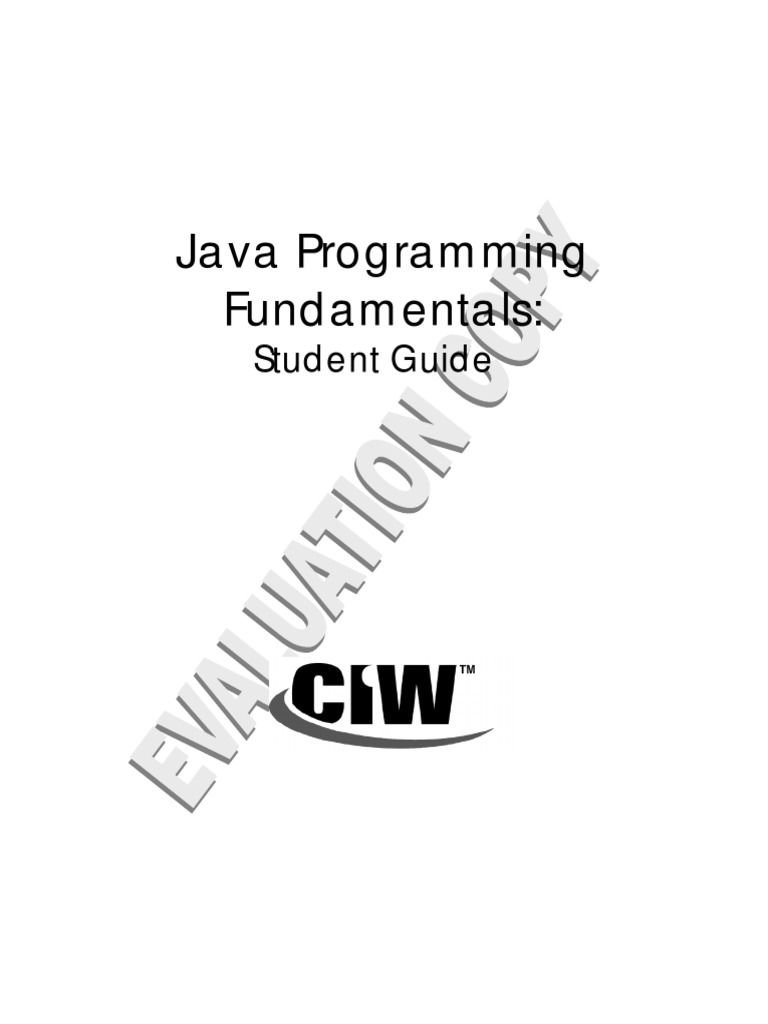 Java Programming Fundamentals | PDF | Method (Computer Programming ...