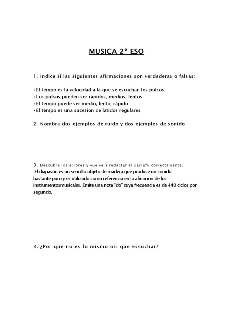 Música 2º Eso | PDF