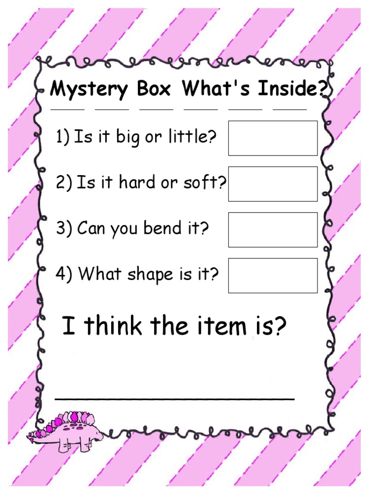Mystery Box Item Guessing Game | PDF | Self-Improvement