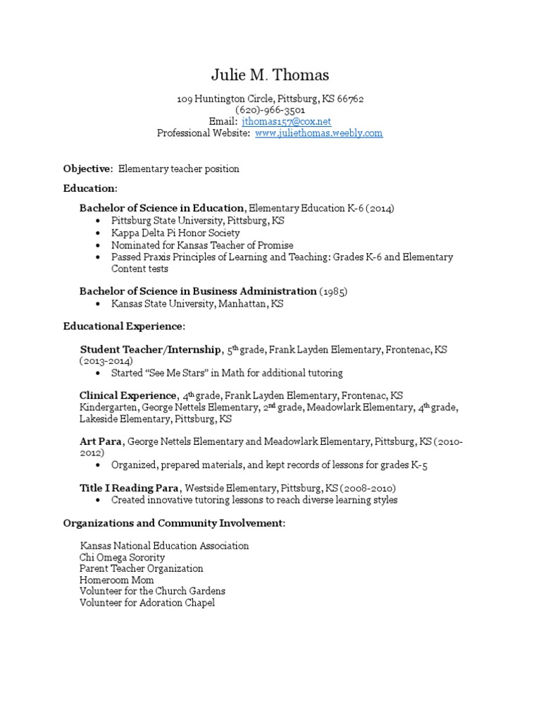 Julie Resume 100 | PDF