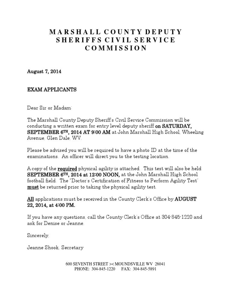 Deputy Sheriff Application | PDF | Sheriffs In The United States ...