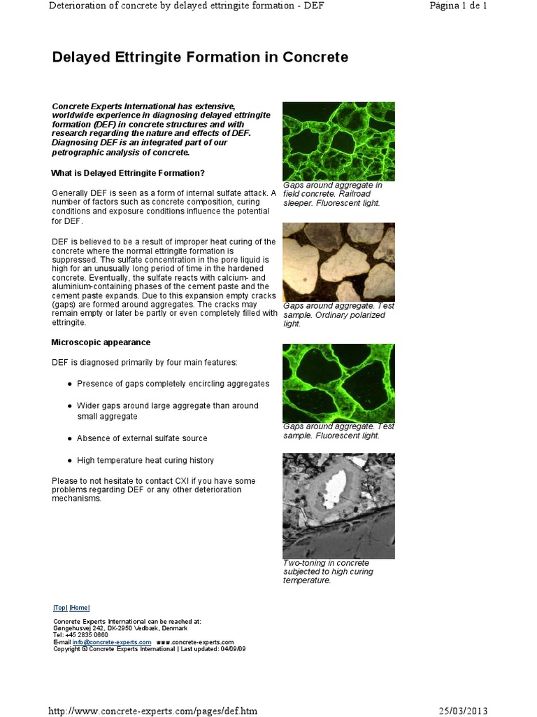 Delayed Ett Ring It e Formation in Concrete | PDF