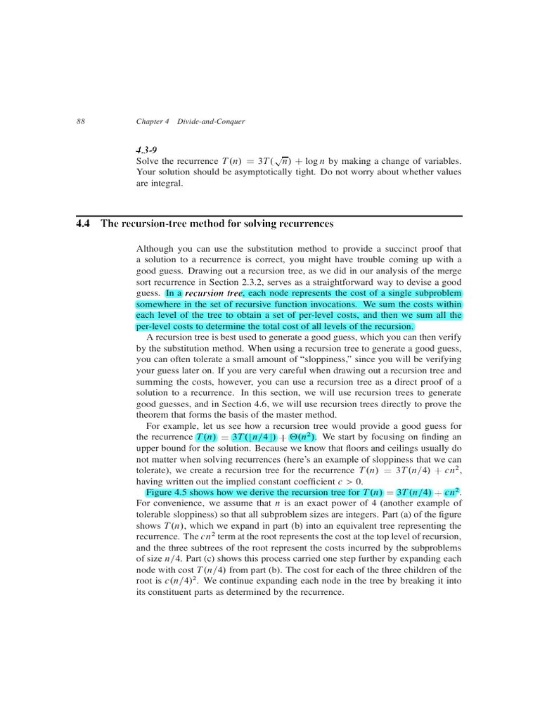Recurrence Tree | PDF | Recursion | Logarithm Recurrence Tree | PDF | Recursion | Logarithm