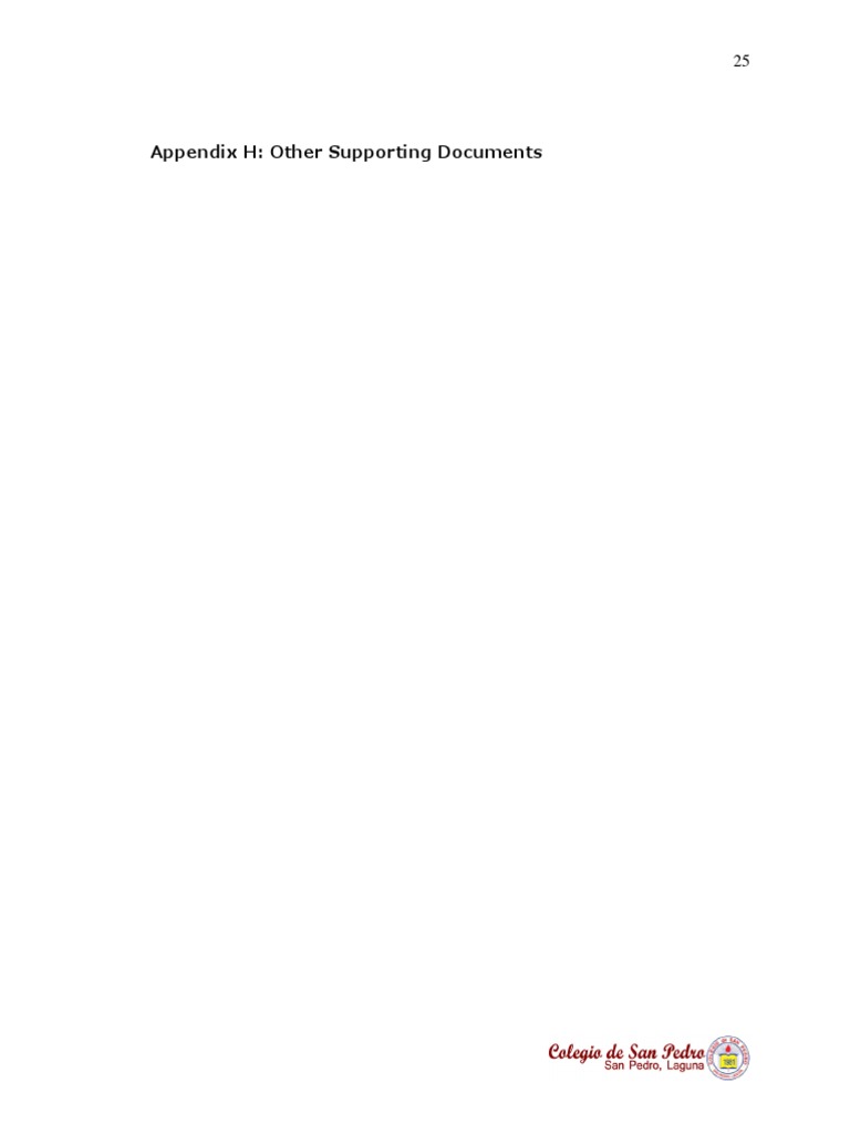 Supporting Documents Appendix H | PDF