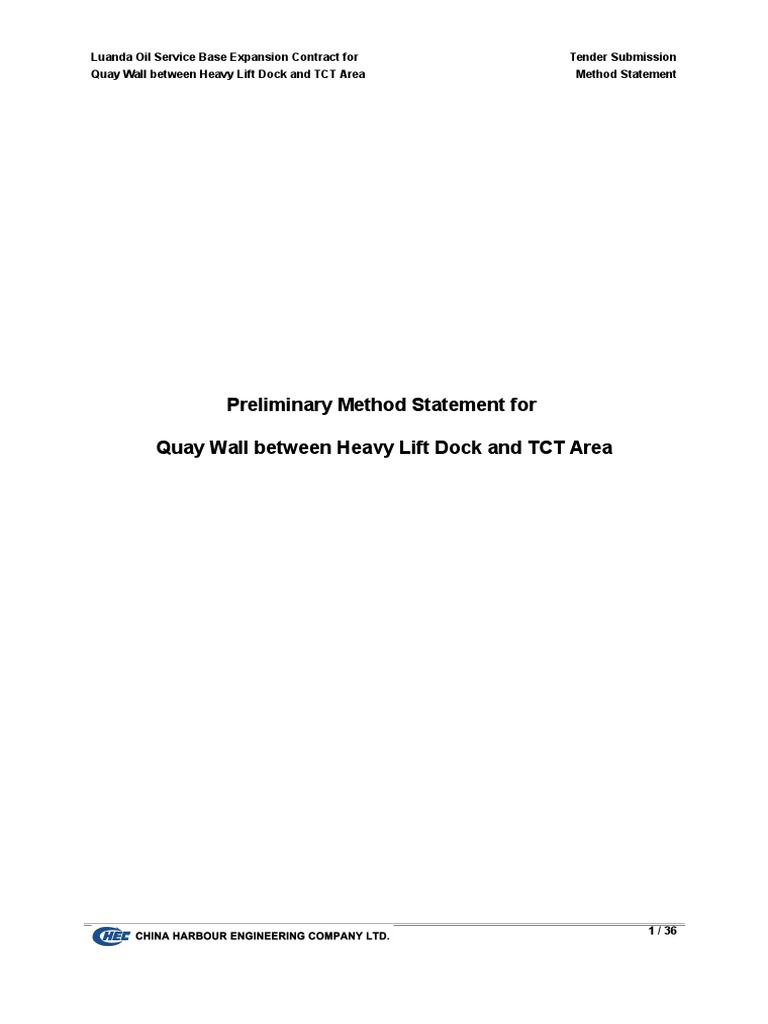 Preliminary Method Statement | PDF | Precast Concrete | Concrete