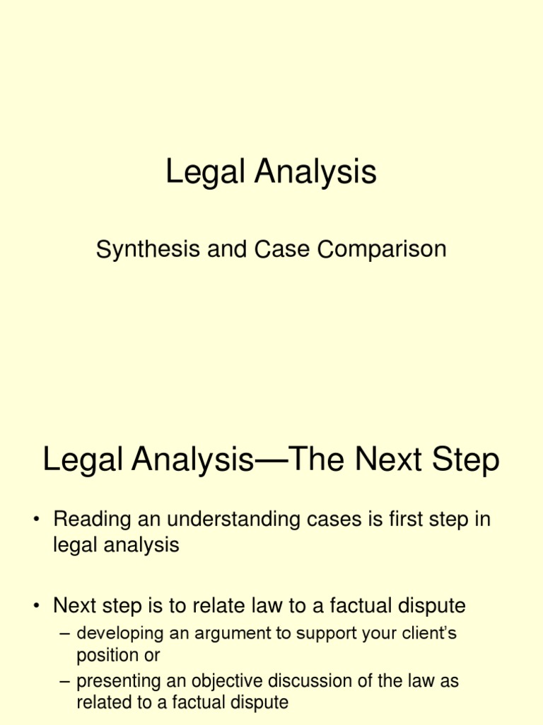 Legal Analysis Synthesis-Case Comparison-Revised | PDF | Terry V. Ohio ...