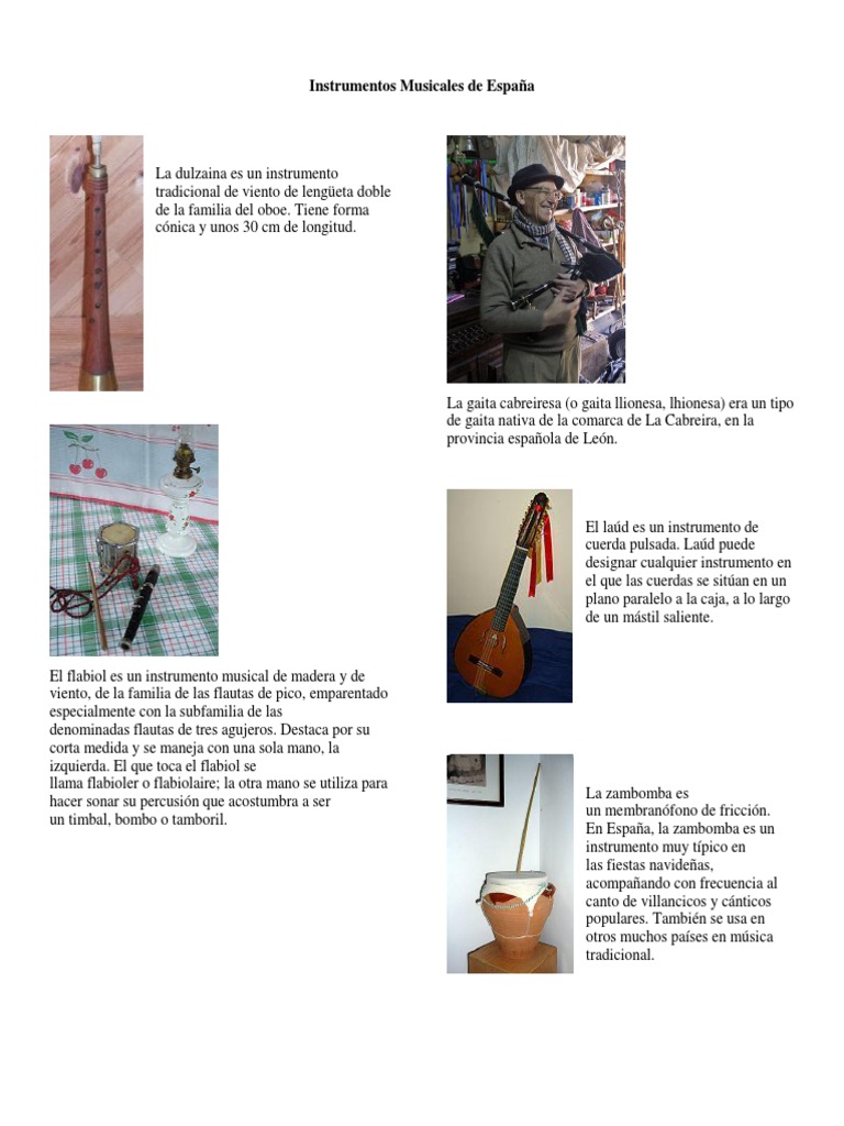 Instrumentos Musicales de España | PDF | E clarinete plano | Tecnología ...