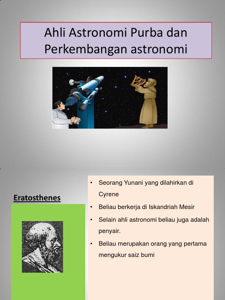 Ahli Astronomi Purba Dan Perkembangan Astronomi | PDF