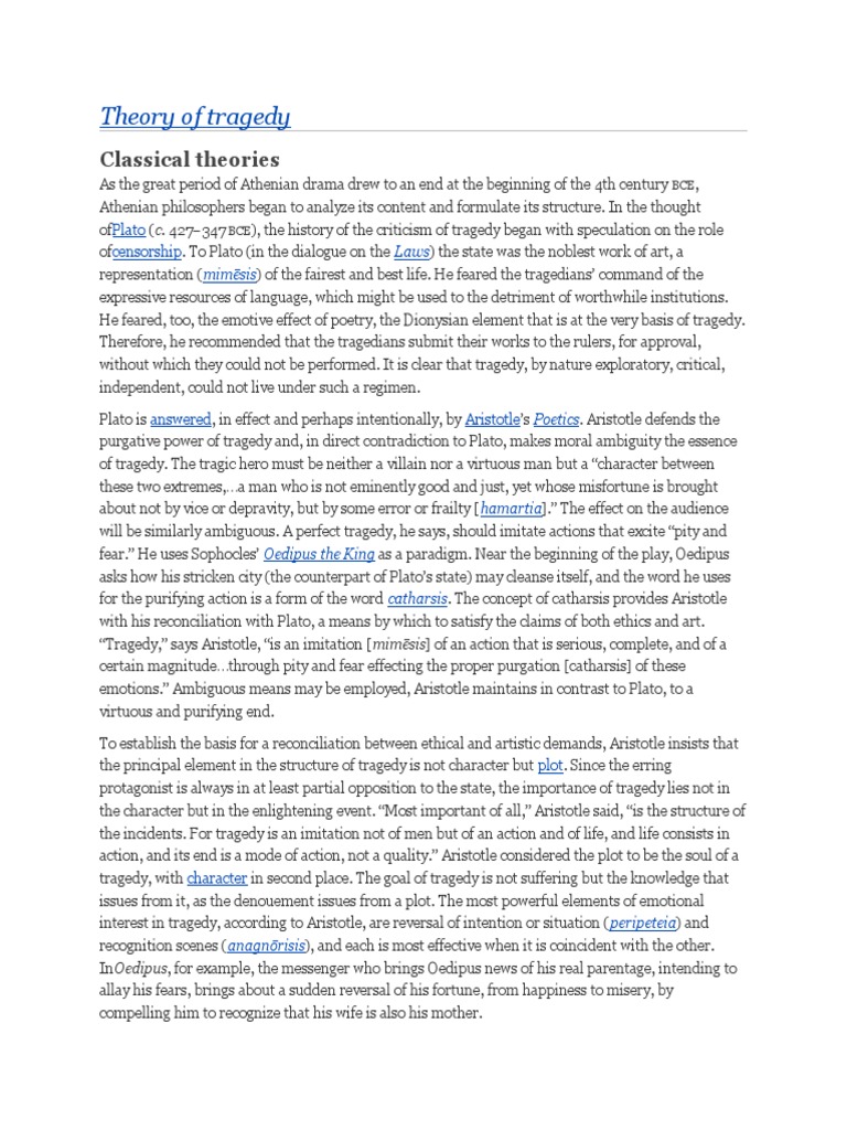 Theory of Tragedy | PDF | Tragedy | Literary Criticism