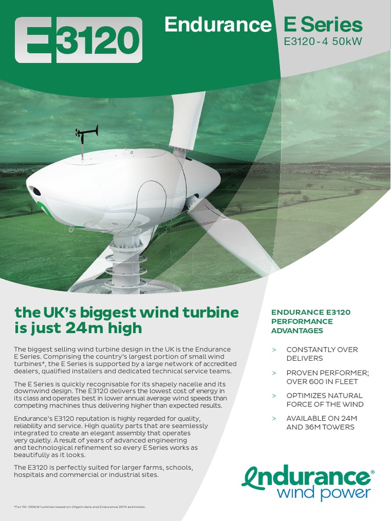 E3120 Tuv Nel Brochure July 2014 | Wind Turbine | Wind Power