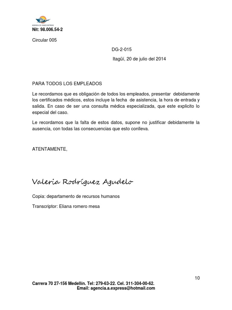 Nota Interna, Acta | Recursos humanos | Sicología y ciencia cognitiva