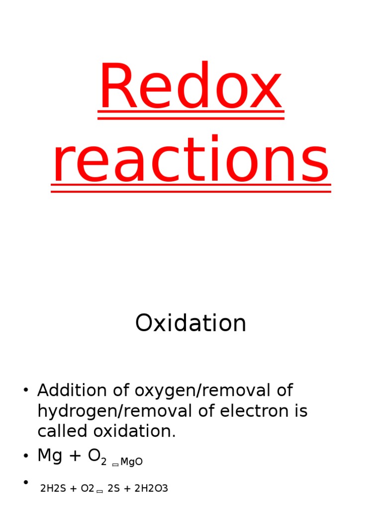 Redox Reactions1 | PDF | Redox | Electrode