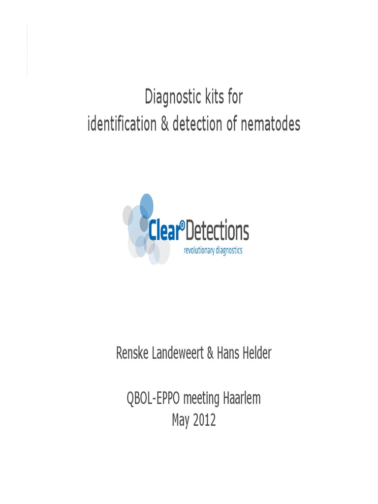 Diagnostic Kits For Identification & Detection of Nematodes | PDF ...