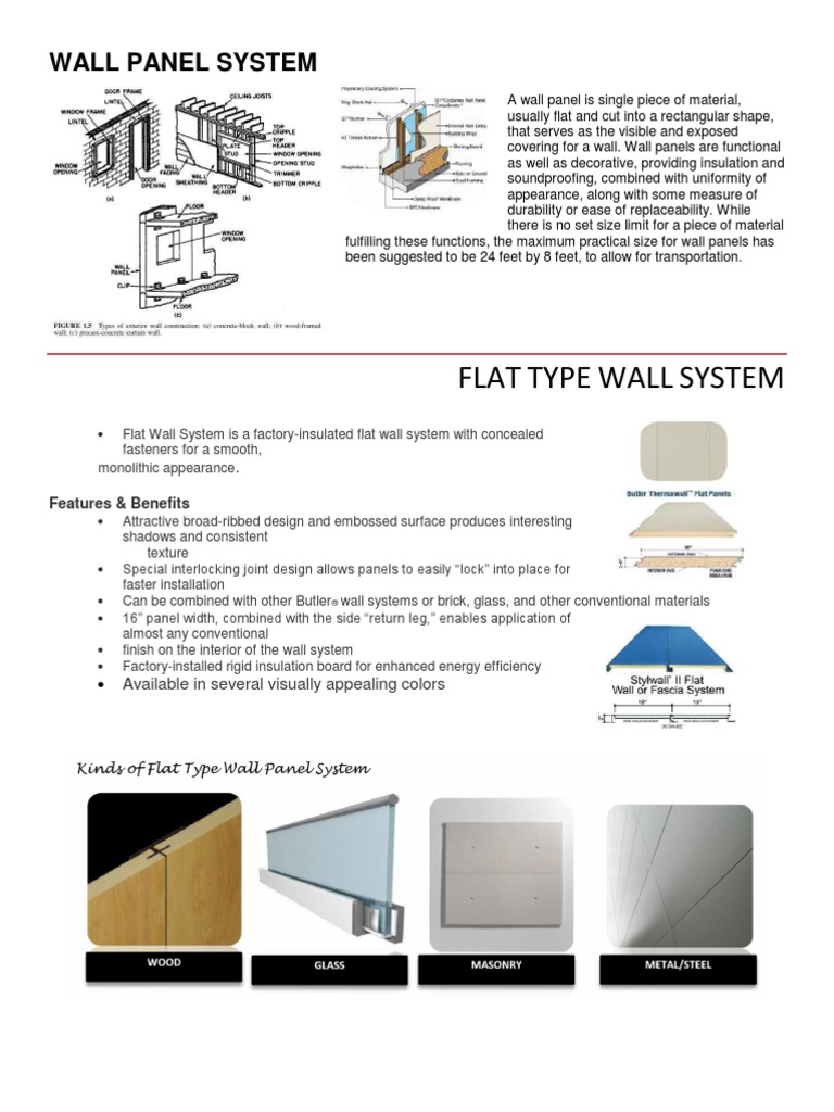 Flat Type Wall System | PDF | Architectural Elements | Building Engineering