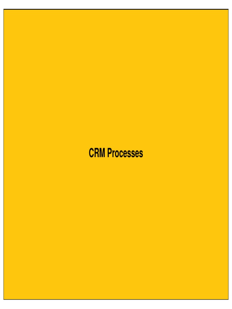 Classifying and Mapping CRM Processes and Capabilities | PDF | Customer ...