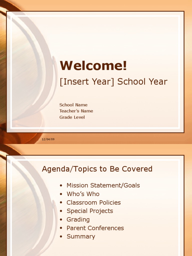 Welcome To School Powerpoint Template | PDF